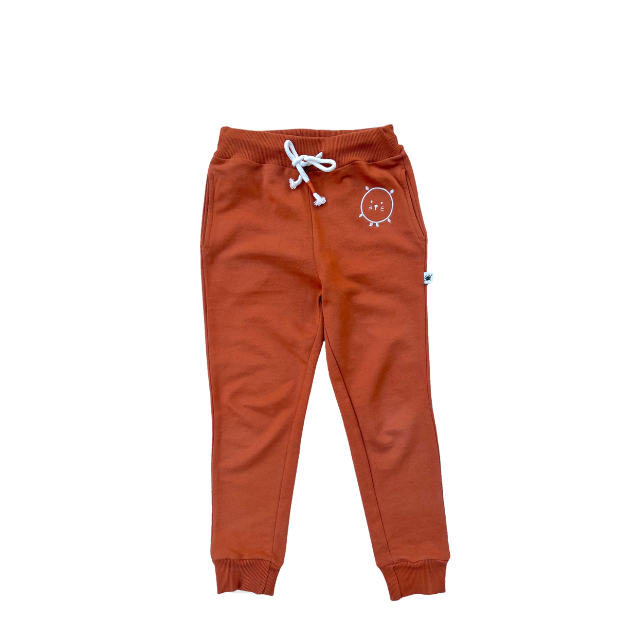 Organic "Jogger" Pants -Aged 6m to 9 Yrs- Colored Rust – MushiesNme